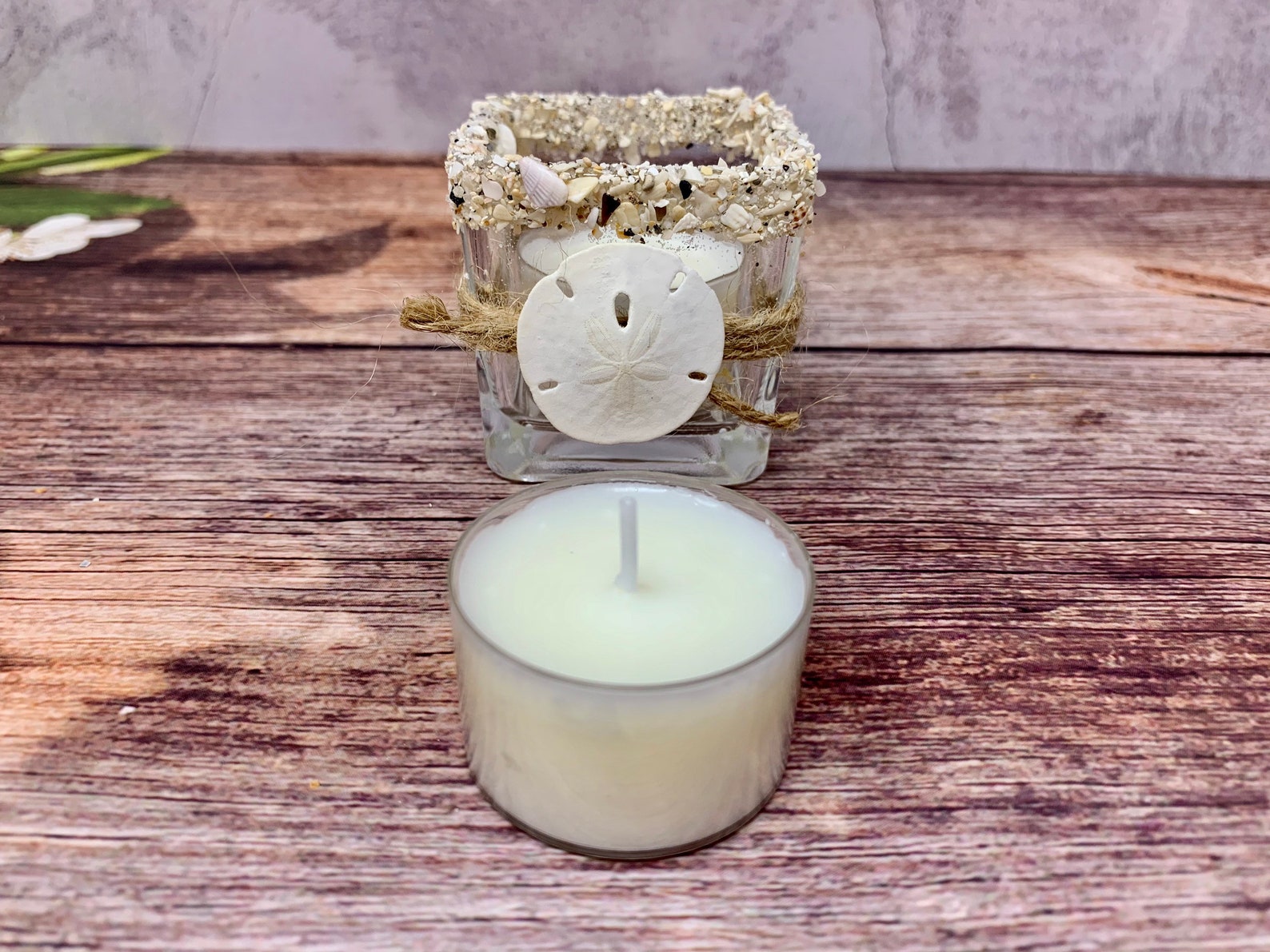 Set of three Beach TeaLight Holders Home Decor Beach Home | Etsy