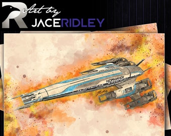 Mass Effect Normandy Art Print | Etsy