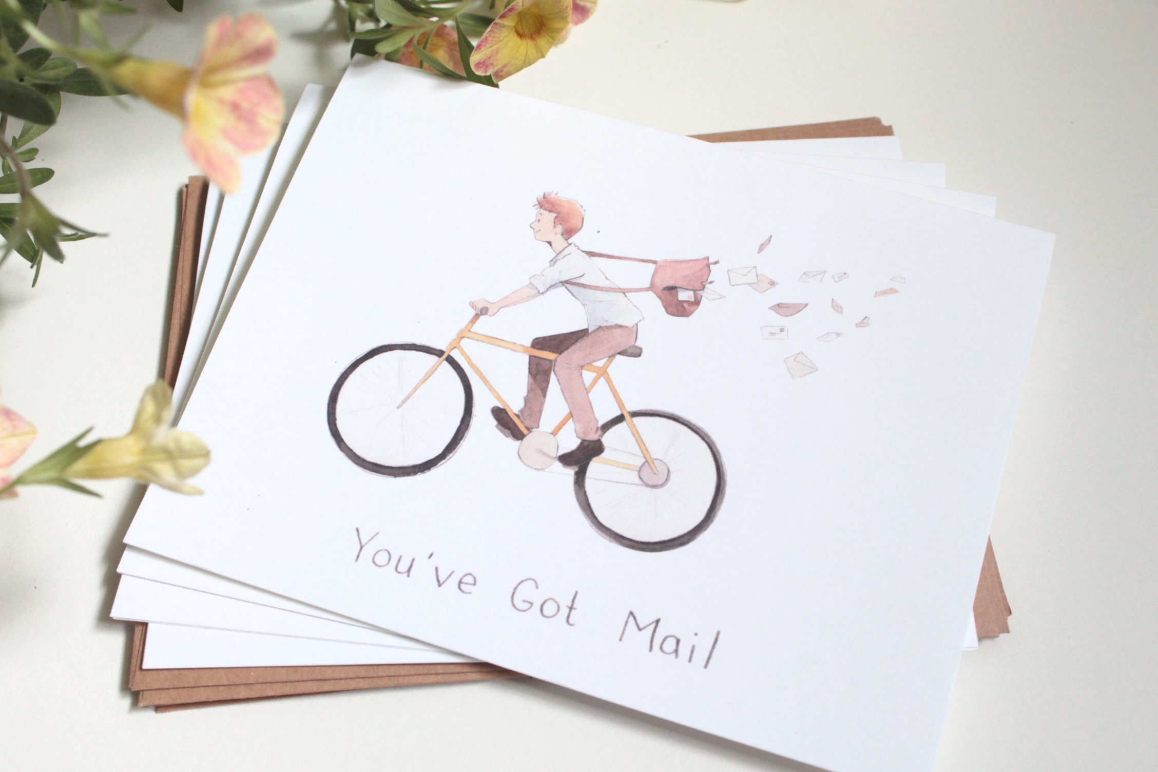 You've Got Mail Notecards - Set of 4 Blank Cards - Etsy