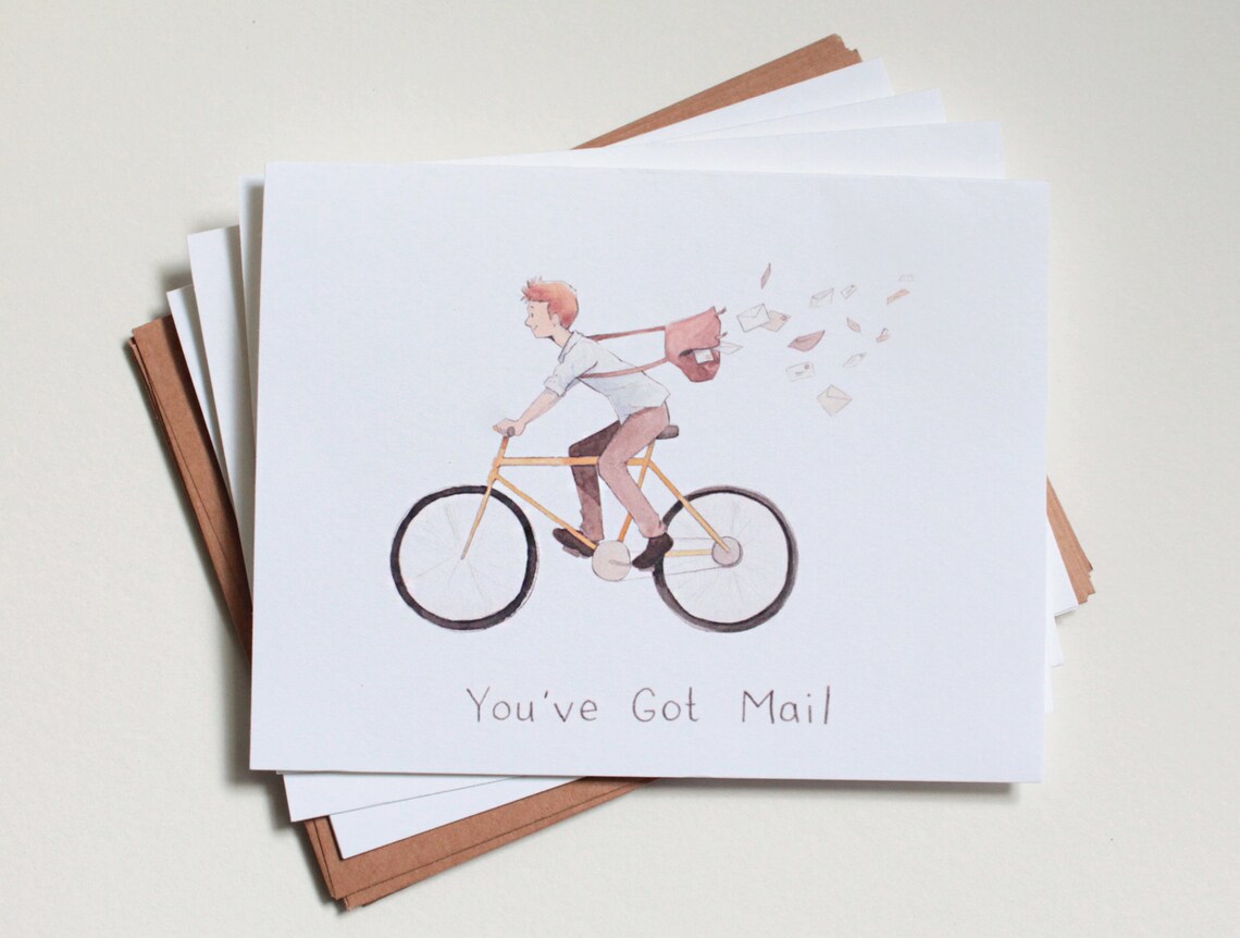 You've Got Mail Notecards Set of 4 Blank Cards - Etsy