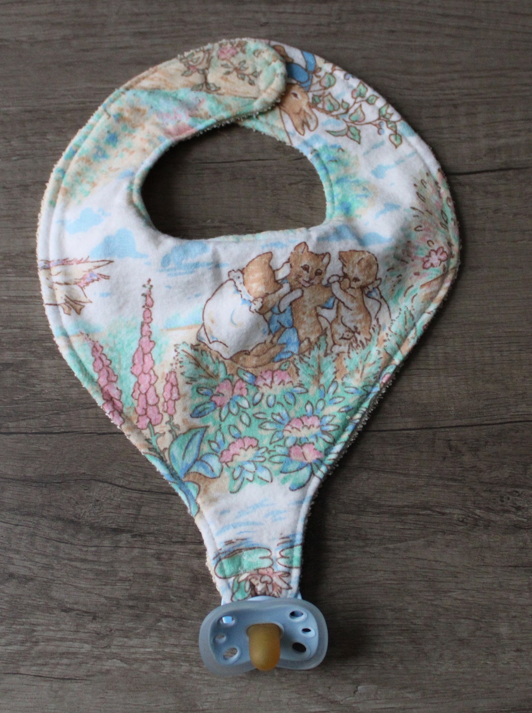 Peter Cottontail Binkie Bib, Peter Cottontail Pacifier Holder, Peter ...