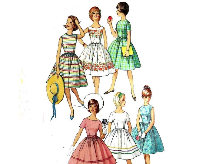 Vintage 1960s Simplicity 6352 Wedding Dress With Bridesmaid Wiggle ...