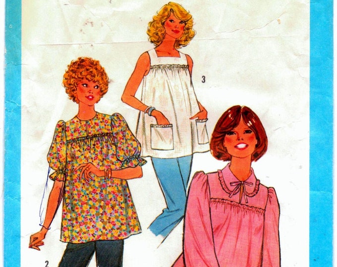 Simplicity 8606 Vintage 1970s Maternity Pullover Blouse Sewing - Etsy