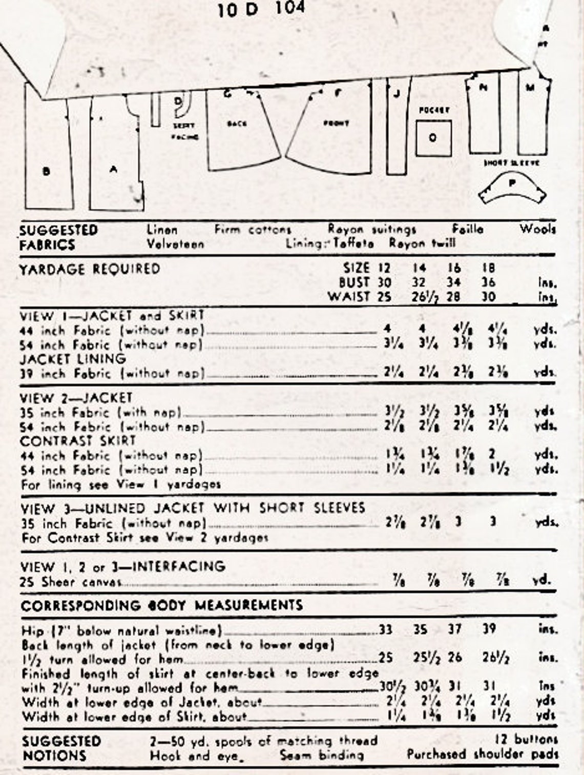 Advance 6589 Sewing Pattern Vintage 1950s Maternity Jacket and Skirt - Etsy