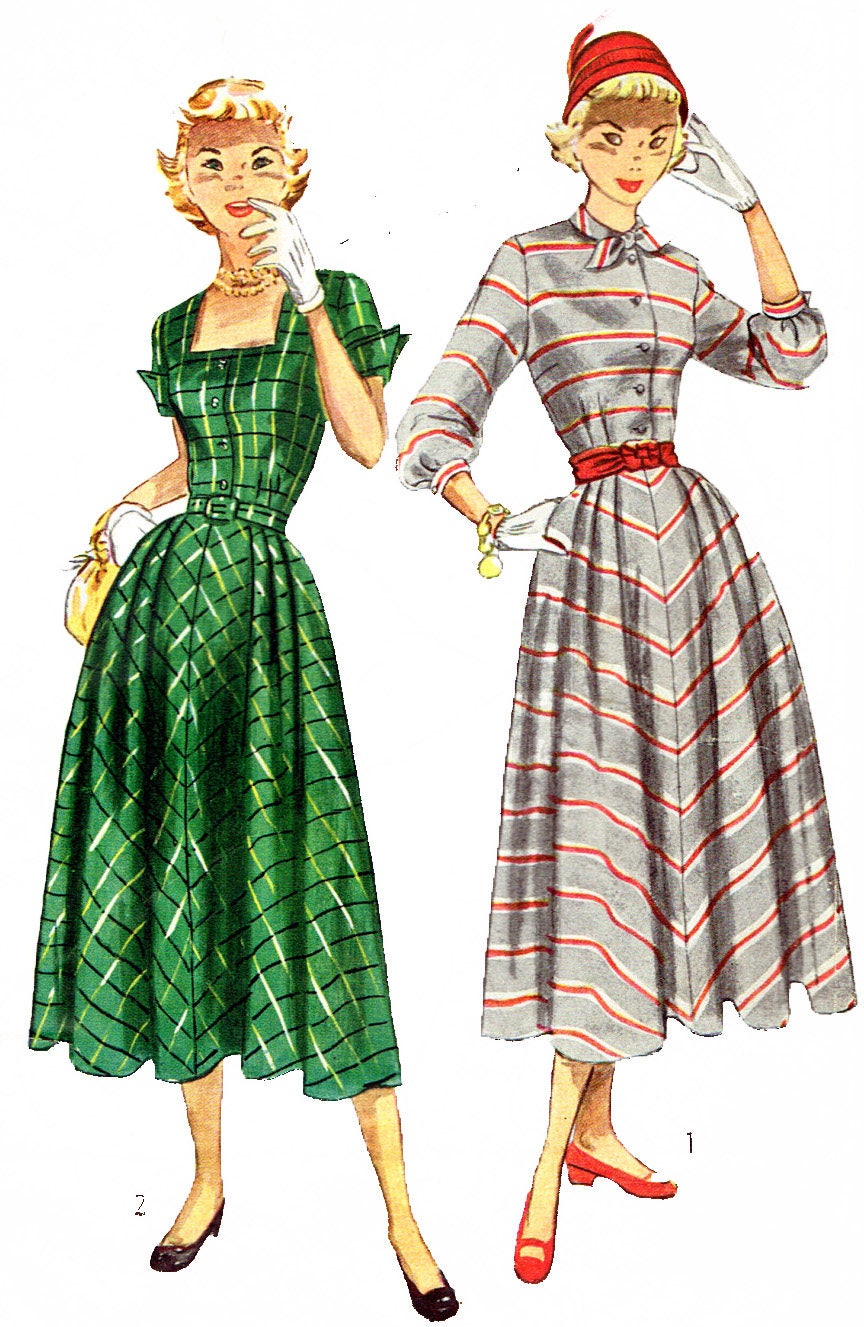Simplicity 2928 Sewing Pattern Vintage 1940s Teens Full Pleated Four ...