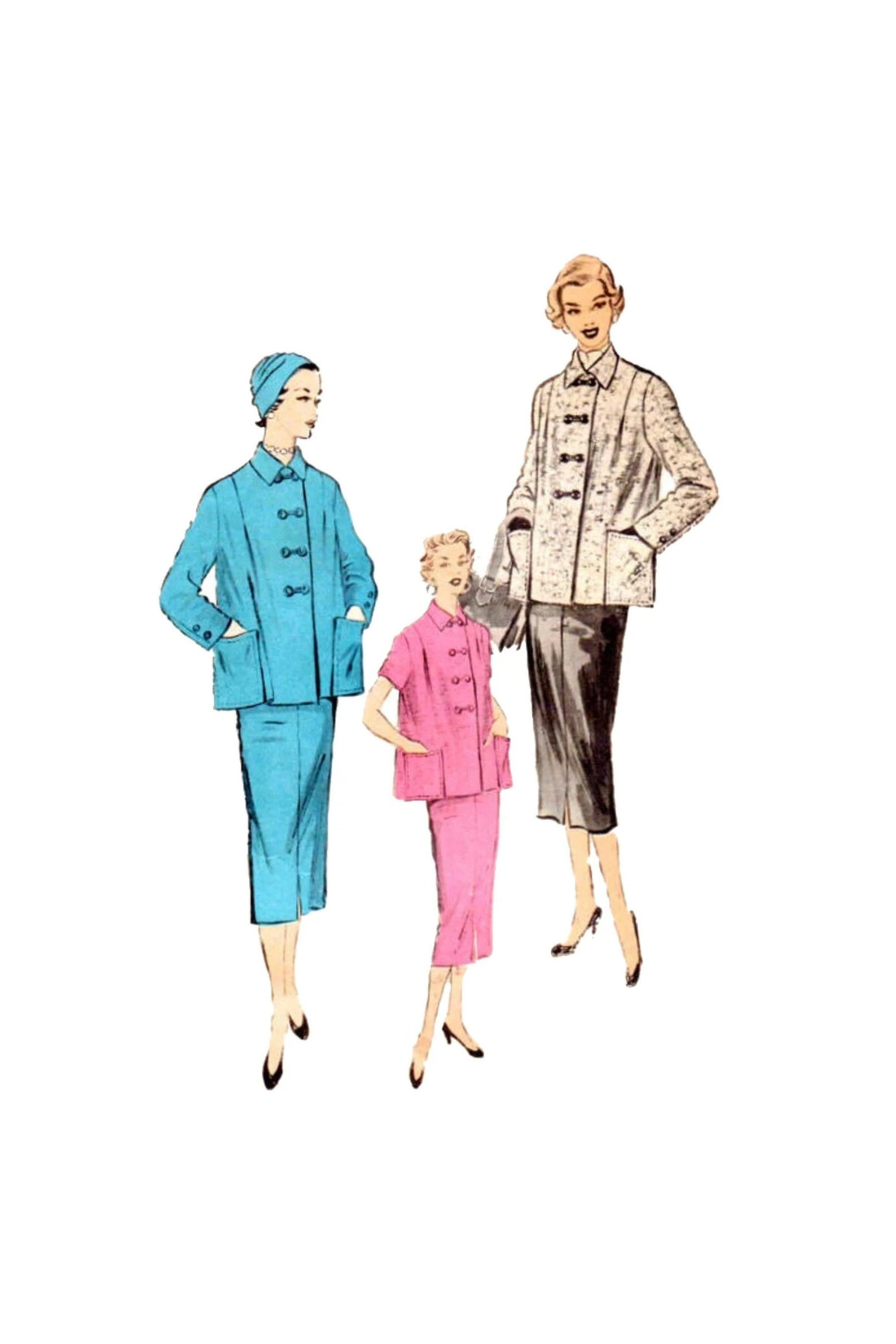 Advance 6589 Sewing Pattern Vintage 1950s Maternity Jacket and Skirt - Etsy