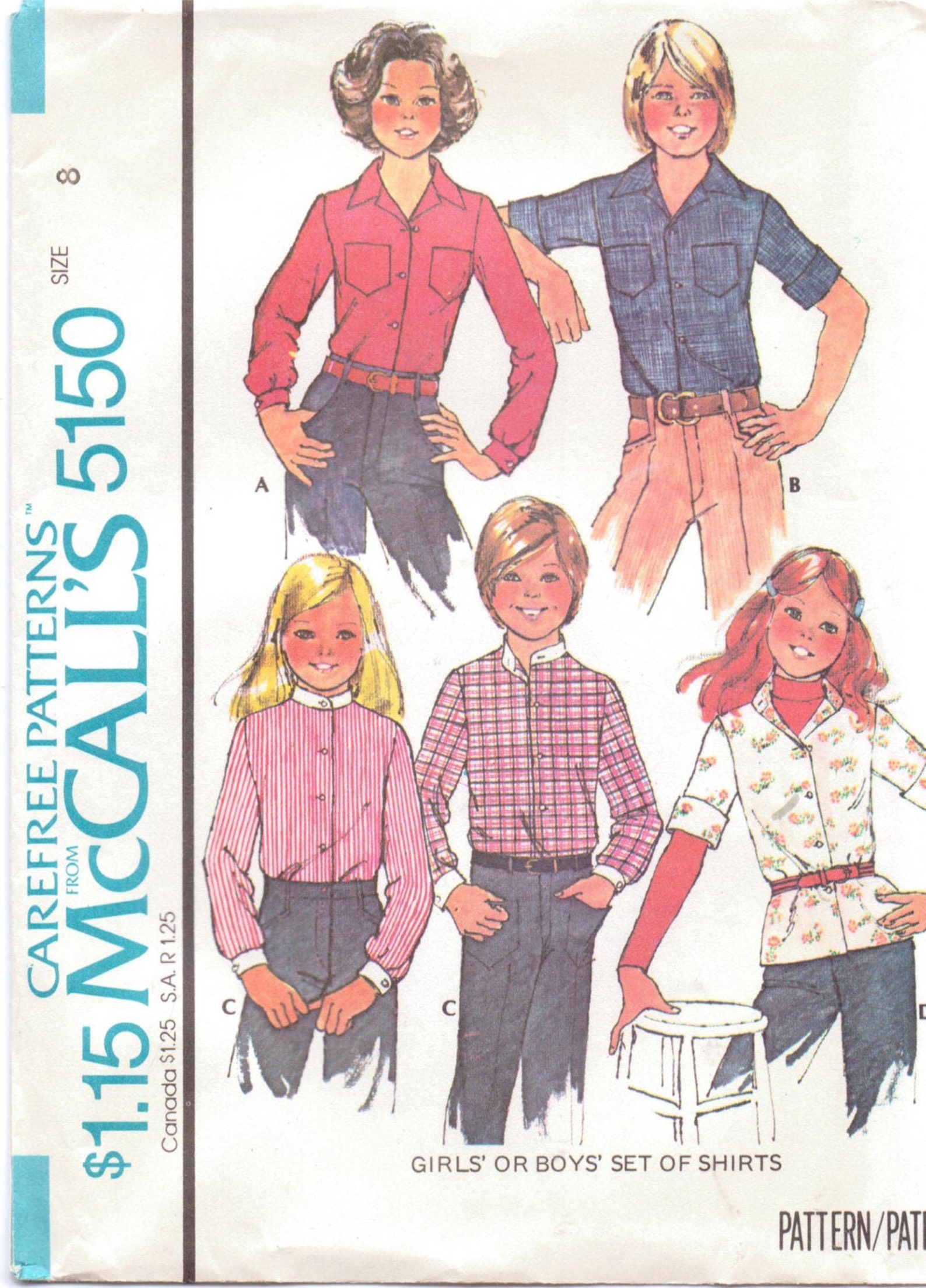 Vintage 1970s Mccall's 5150 Girls' or Boys' Set of - Etsy