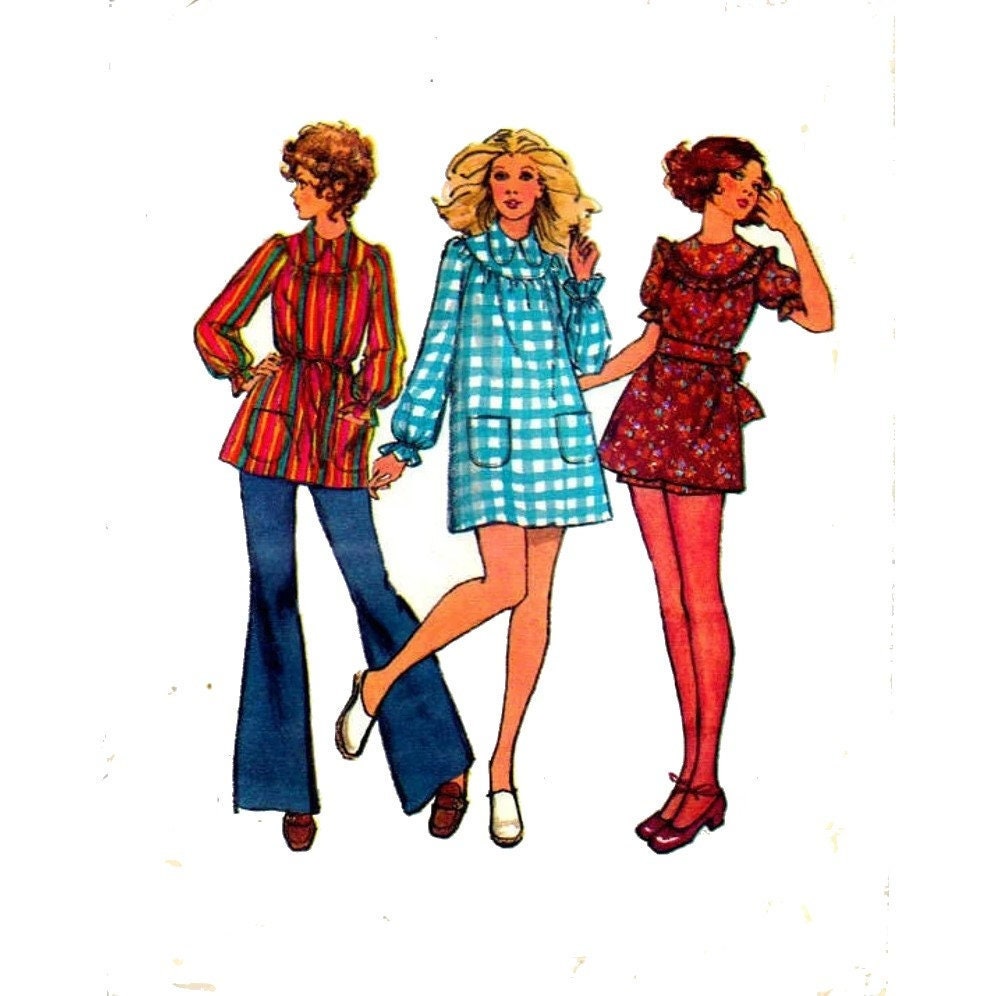 Vintage 1970s Simplicity 9754 Misses Smock Sewing Pattern, Boho/hippie ...