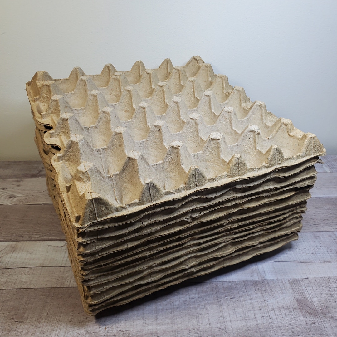 30 Egg 10-pack Pulp Fiber Flat Crates Cartons Chicken Poultry Farm Eco ...