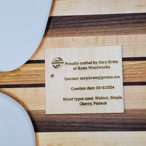 Personalize Charcuterie Cutting Board walnut Maple Cherry Padauk ...
