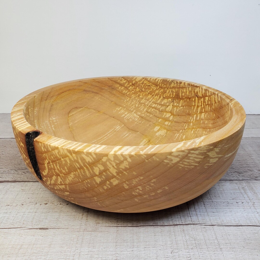 7 Spalted Alaskan Alder Wood Accent Bowl Handcrafted Kitchen Farmhouse ...