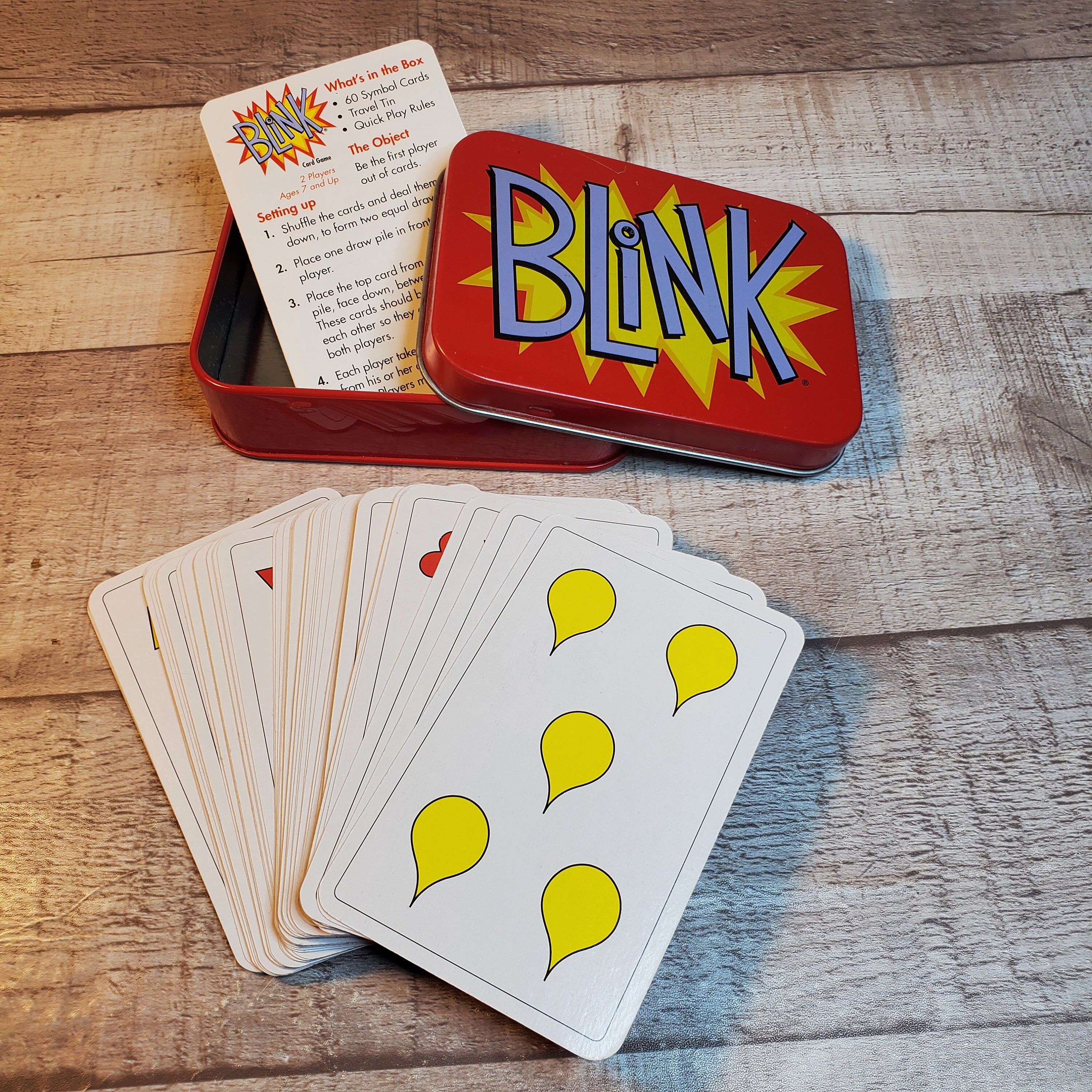 Mattel Blink the Worlds Fastest Card Game Complete W/ Storage Tin ...