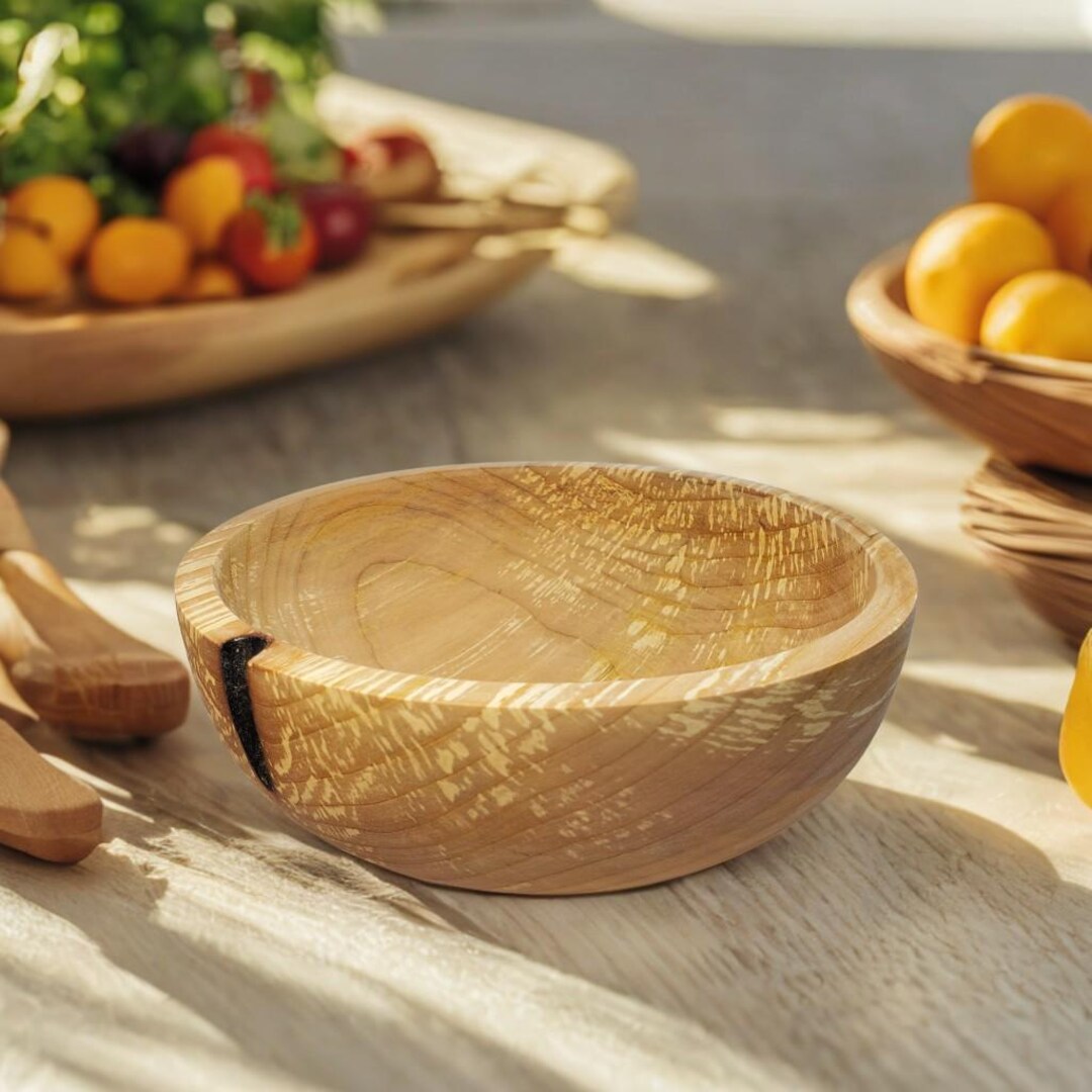 Spalted Alaskan Alder Wood Bowl: 7" Farmhouse Kitchen Decor AF#473 - Etsy