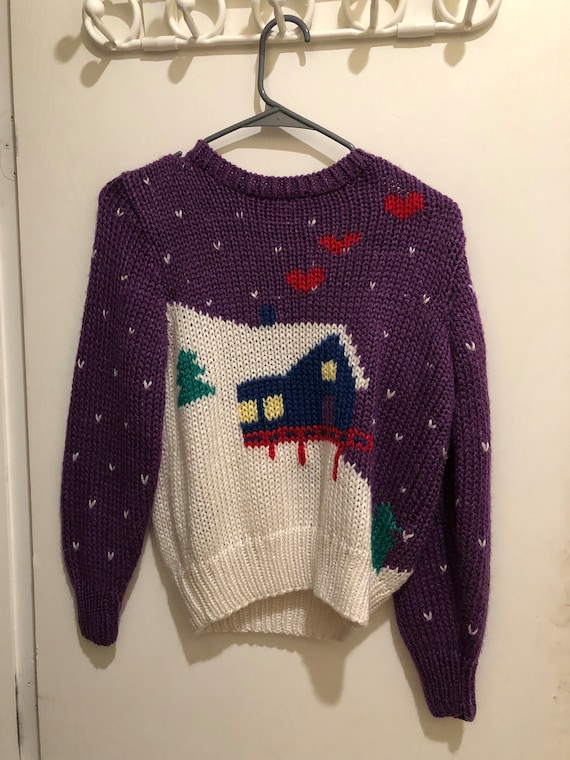 vintage christmas sweater 80s - Gem