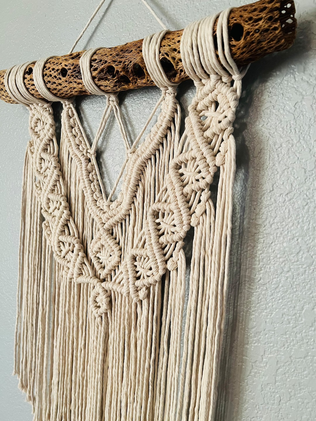 Cholla Cactus Macrame Wall Hanging | Macrame Decor | Bohemian Decor ...