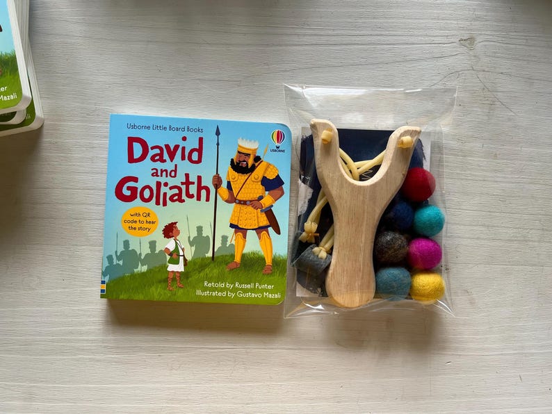 Slingshot | David and Goliath | Kids Wood Slingshot | Slingshot Toy ...