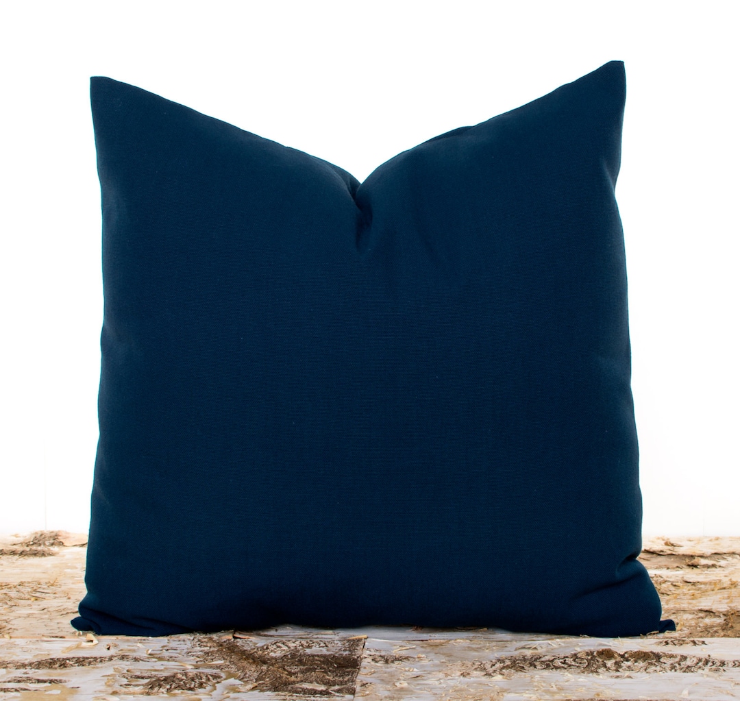 Solid Navy Throw Pillow, Navy Decorative Pillow, Navy Pillowcase, Navy ...