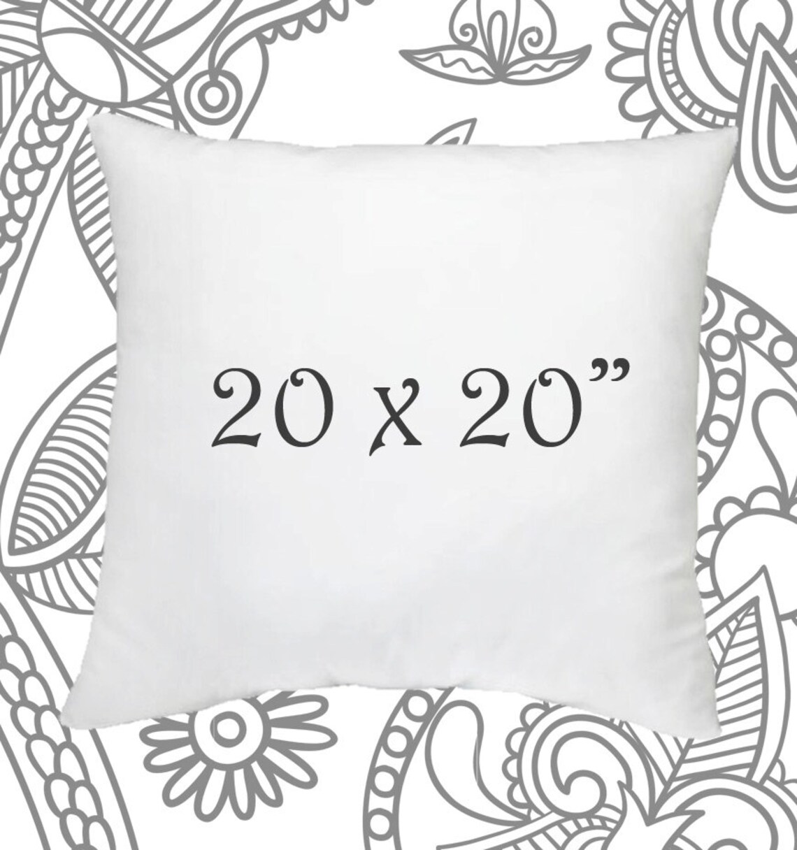 20 X 20 Inch Pillow Insert Faux Down Pillow Forms Pillows - Etsy