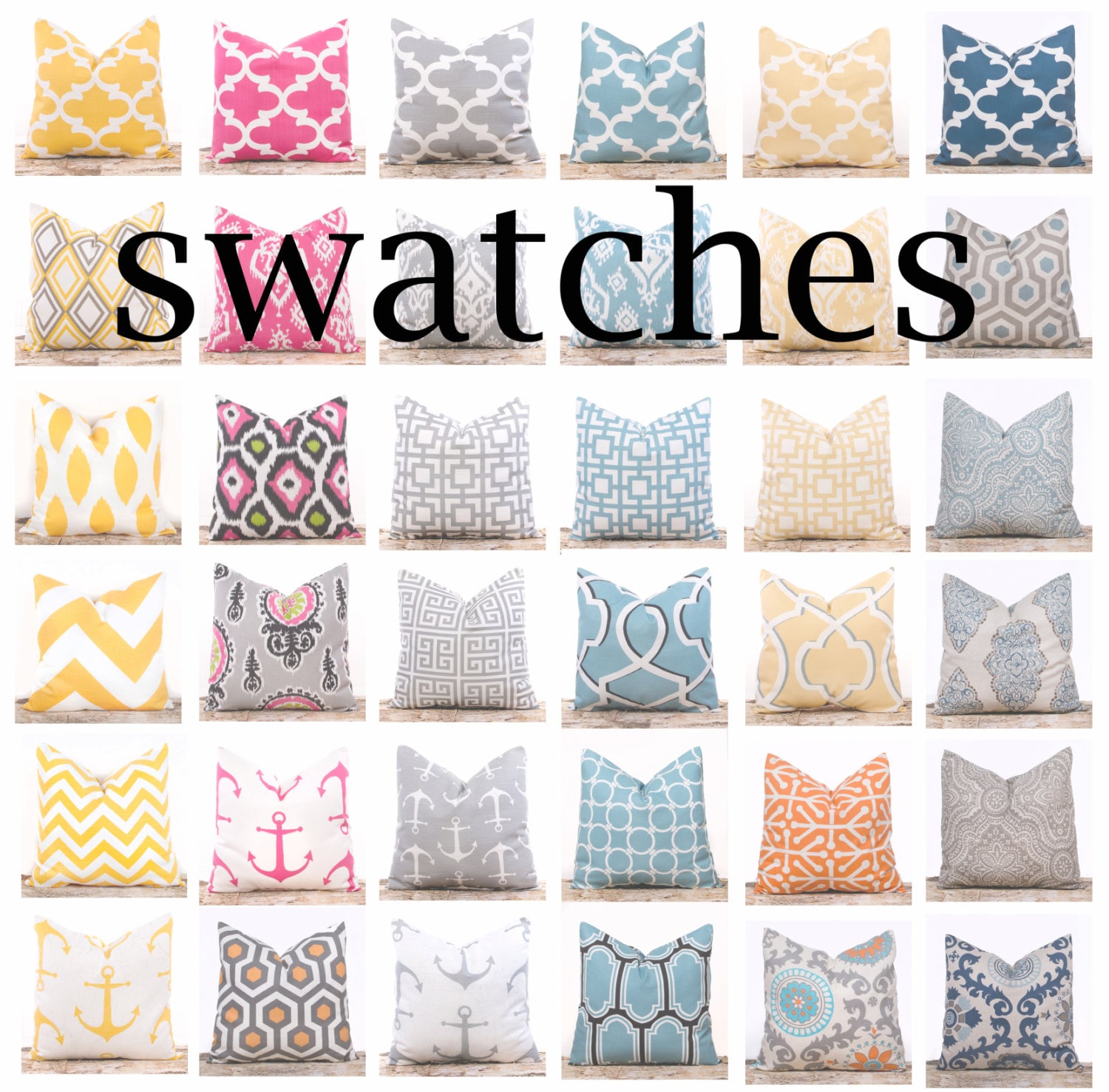 Sample Fabrics, Choose Any Fabric, up to 5 Fabric Swatches, Pillow ...