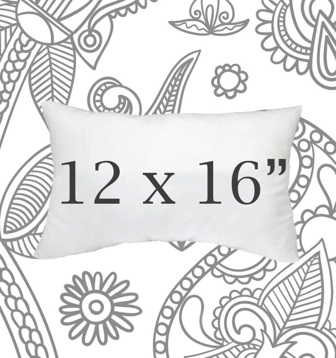 Faux Down Pillow Insert, 12 X 16 Inch Pillow Form, Pillows, Throw ...