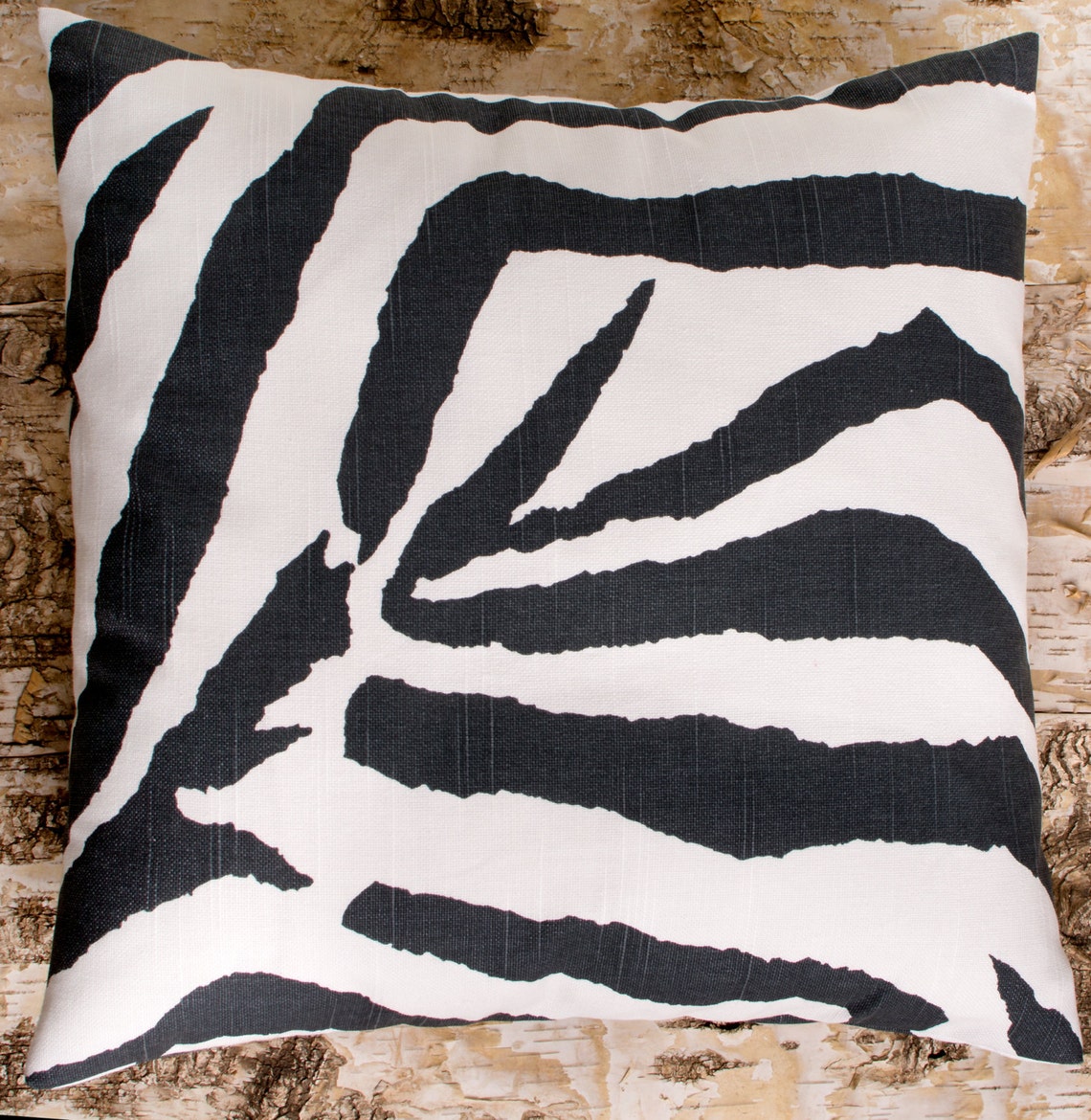 Zebra Print Pillow Cover Black and White Pillows Animal - Etsy