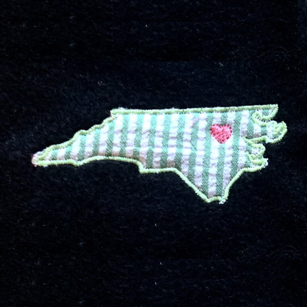 North Carolina Appliqué and Embroidery Design in 7 Styles and Sizes ...