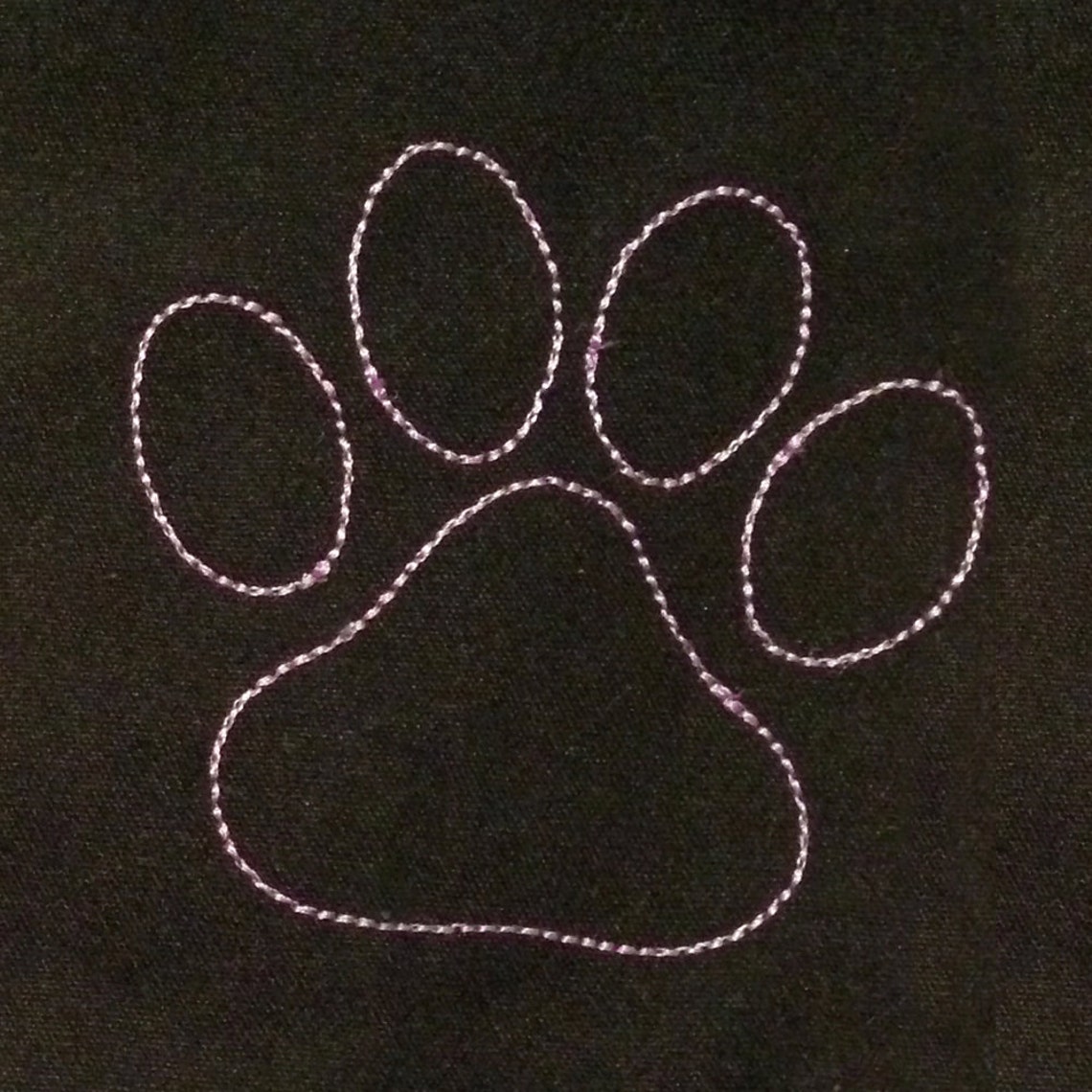 Eight Different Versions of a Paw Print Applique and Embroidery Design ...