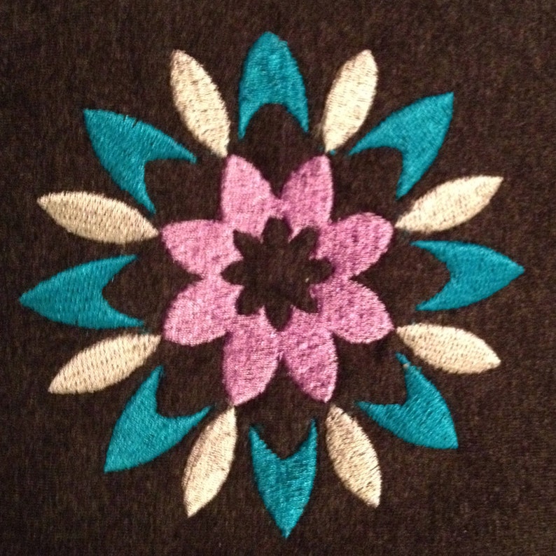Modern Abstract and Bold Flower Machine Embroidery Design - Etsy