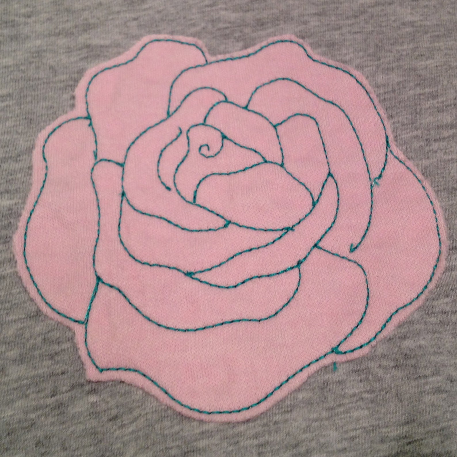 Rose Machine Appliqué Design a Sophisticated yet Simple | Etsy