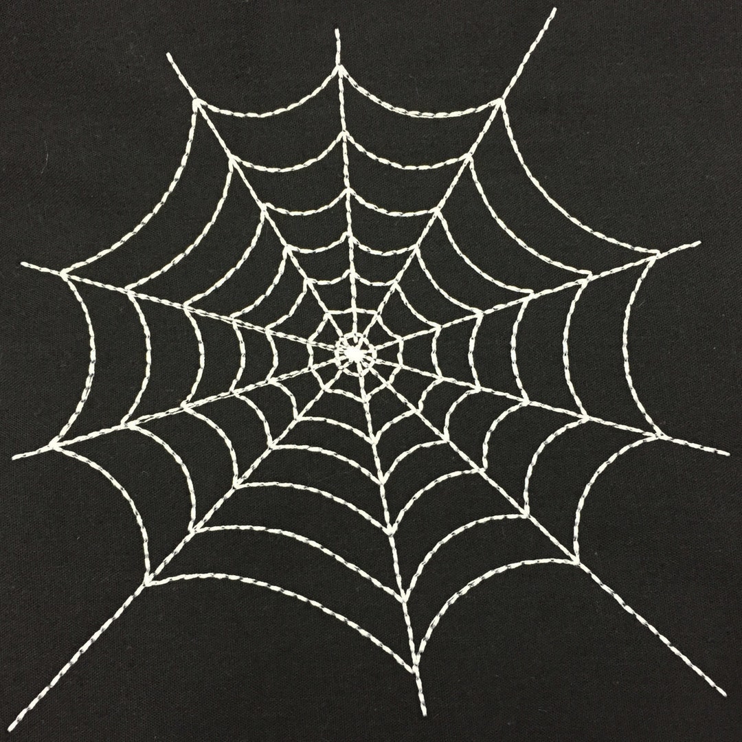 Simple and Versatile Spider Web Machine Embroidery Design in Five Sizes ...