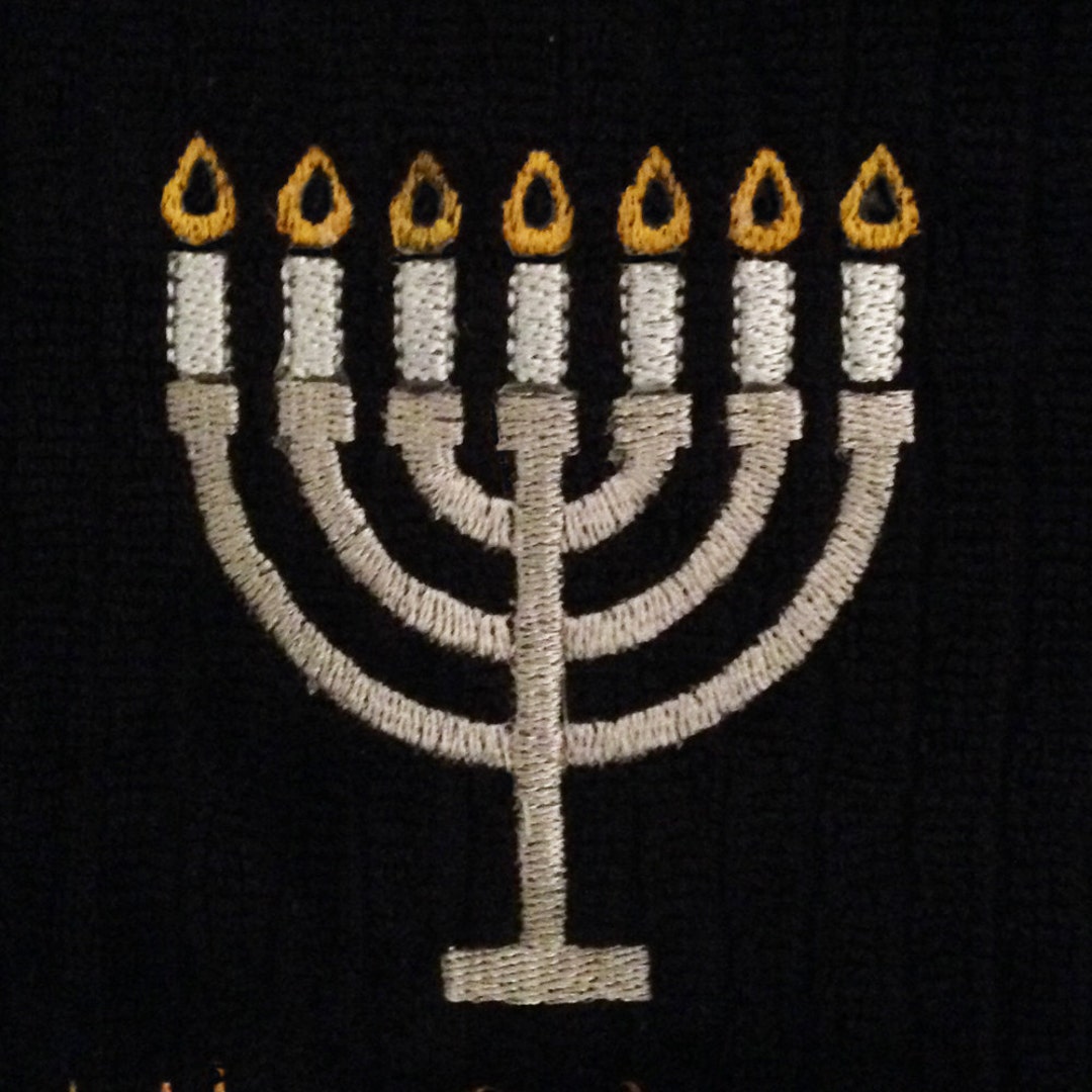 Menorah Machine Embroidery Design in Several Sizes. Make the Perfect ...