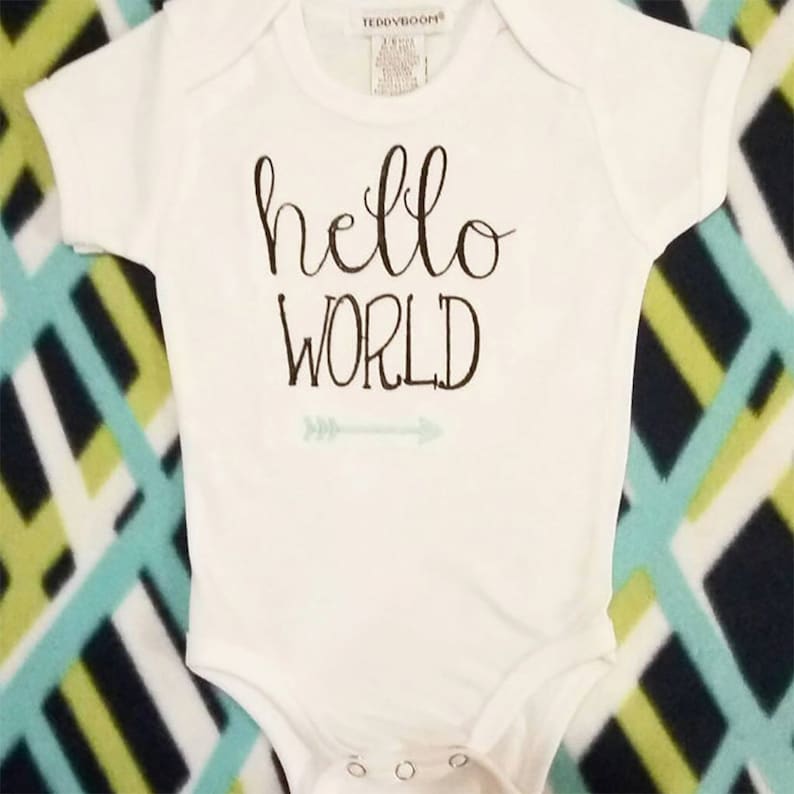 Hello World Machine Embroidery Design in Several Sizes and Styles – the ...