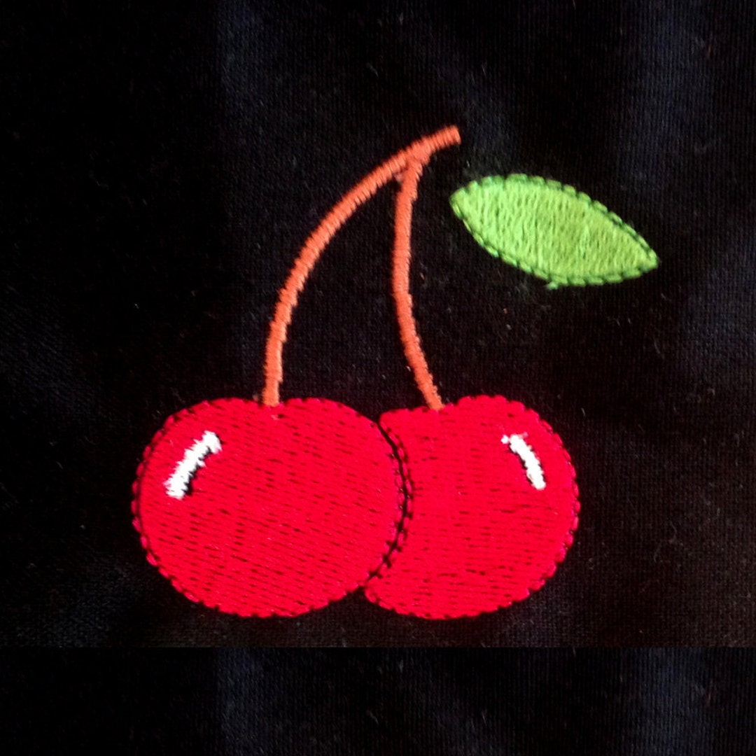 Sweet Cherries Applique and Embroidery Designs. 6 Different Sizes and ...