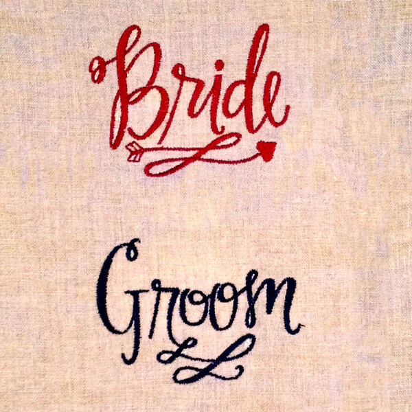 Bride and Groom on Embroidery - Etsy