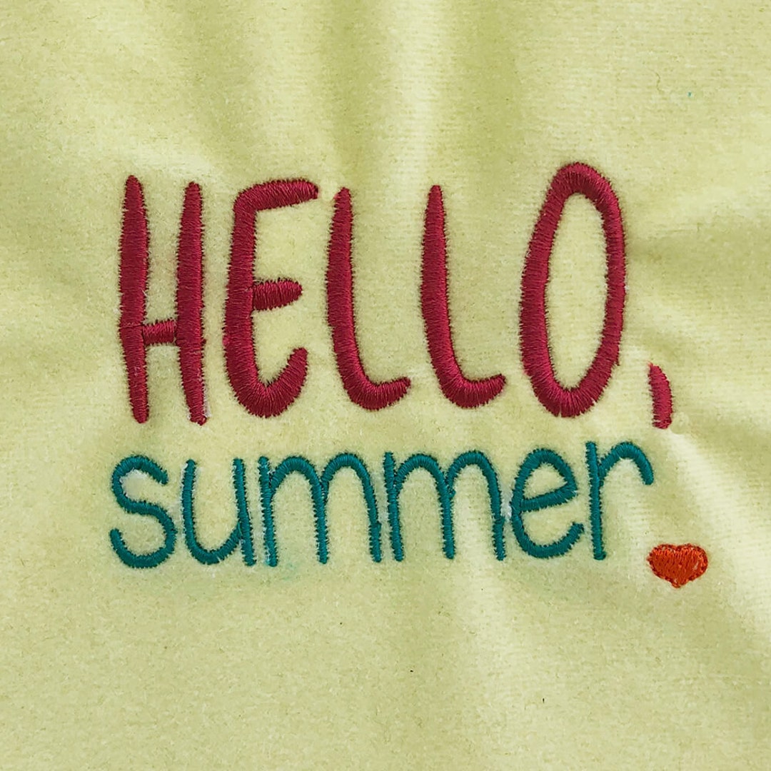 Hello Summer DIGITAL Machine Embroidery Design. A Perfect Design to ...