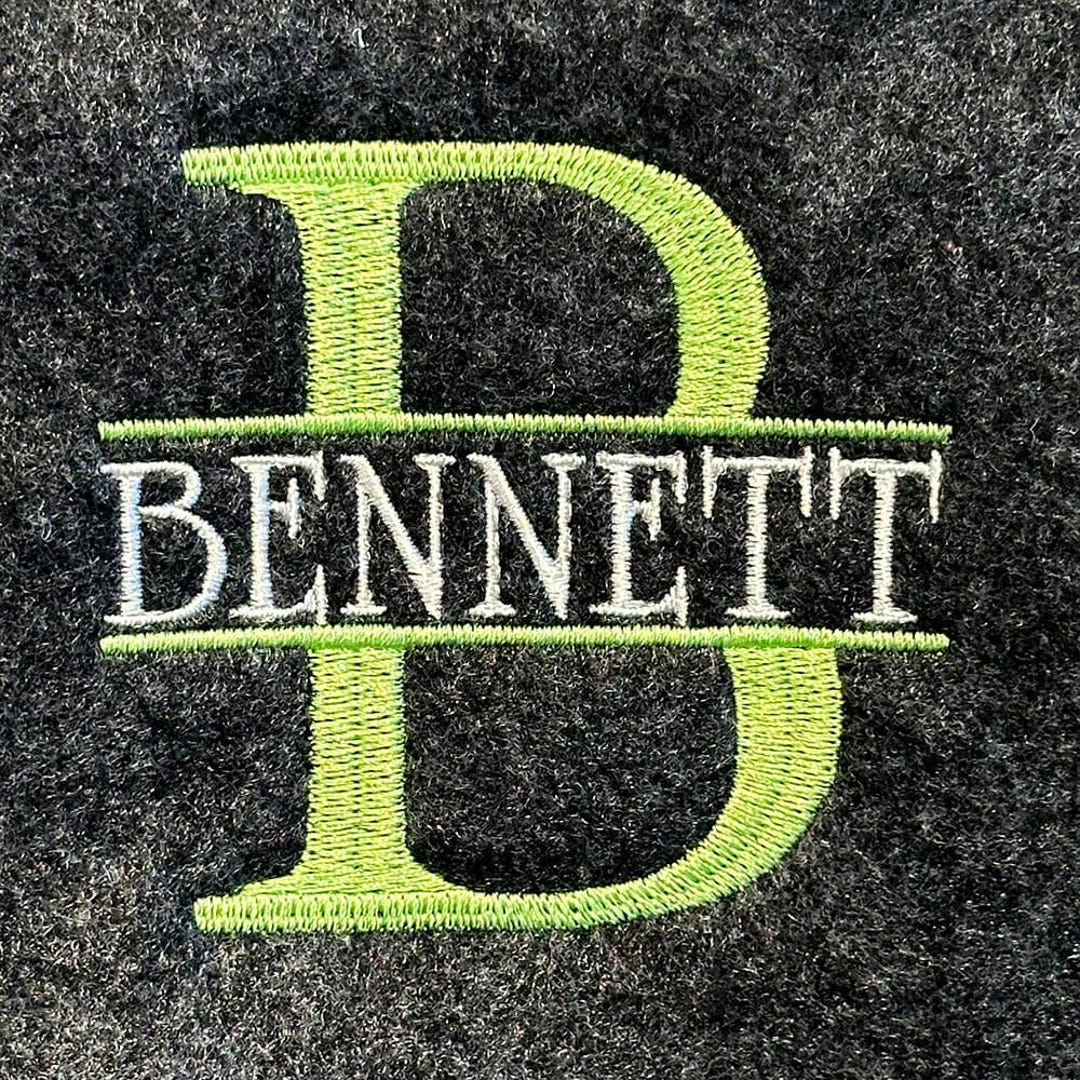 B is for Bennett Embroidery Split Large Letter Font - DIGITAL Machine ...