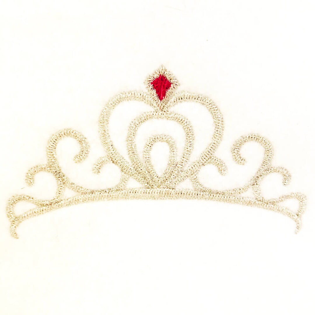 Princess Tiara DIGITAL Machine Embroidery Design. Stitch This Out for ...
