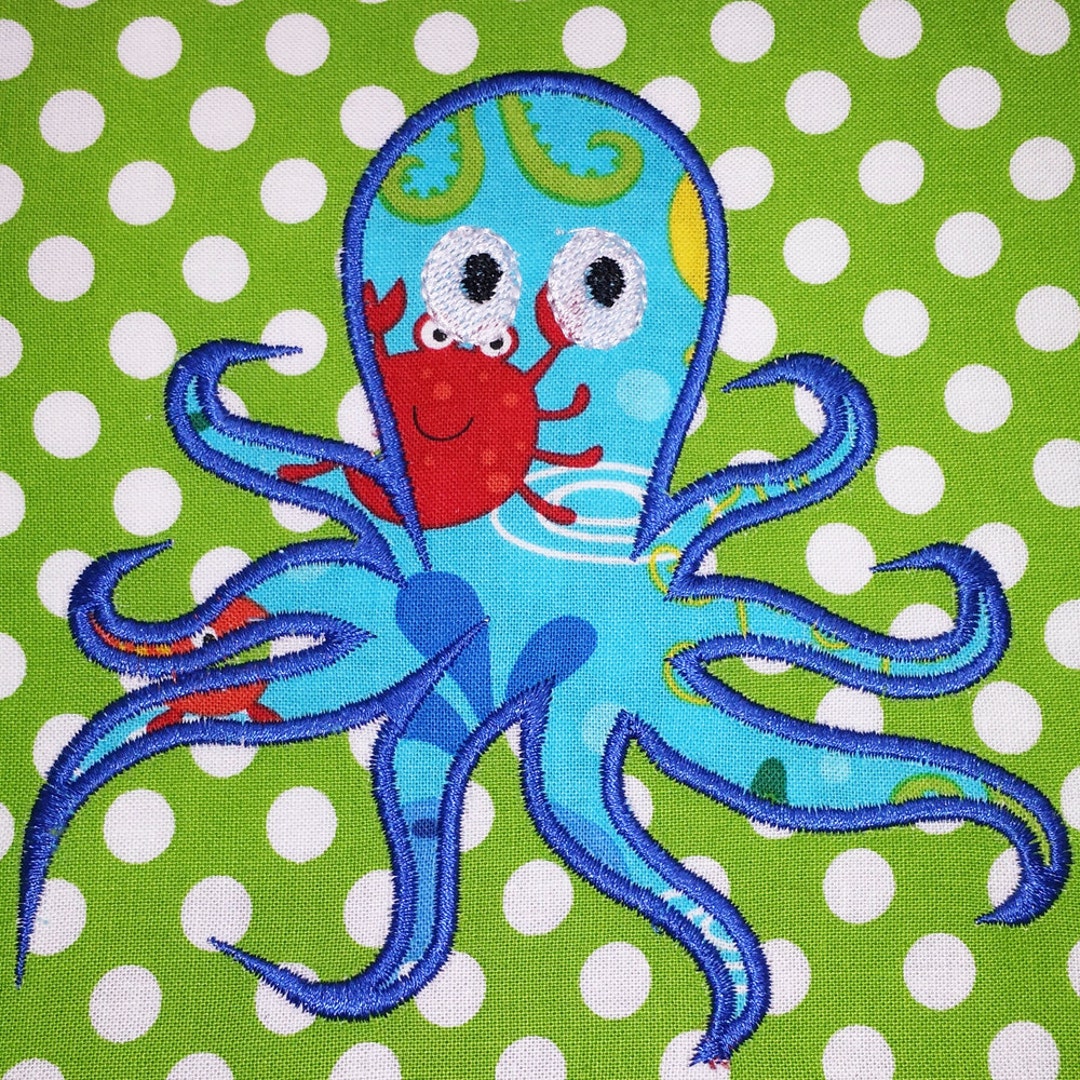 Fun, Simple Octopus Applique Design in Three Sizes. This Cute Octopus ...