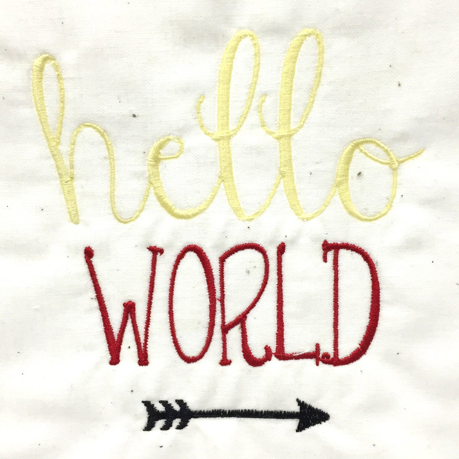 Hello World Machine Embroidery Design in Several Sizes and Styles – the ...