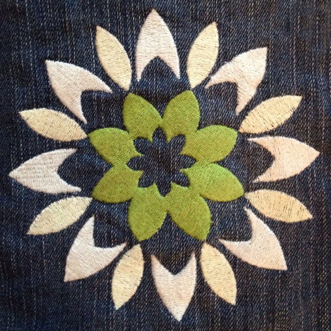Modern, Abstract and Bold Flower Machine Embroidery Design Inspired by ...
