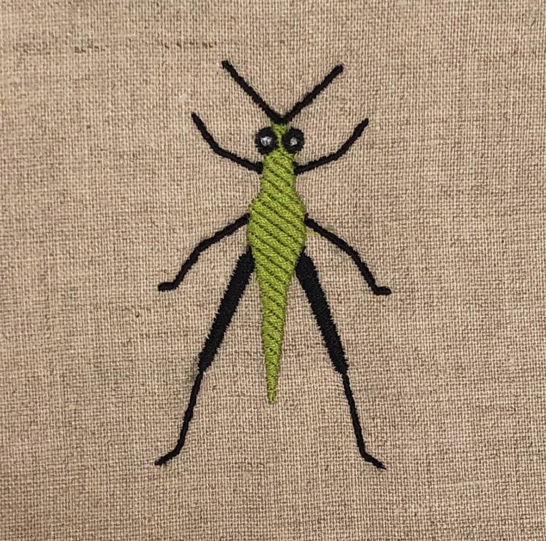Cute Cricket DIGITAL Machine Embroidery Design. A Funky and Modern ...