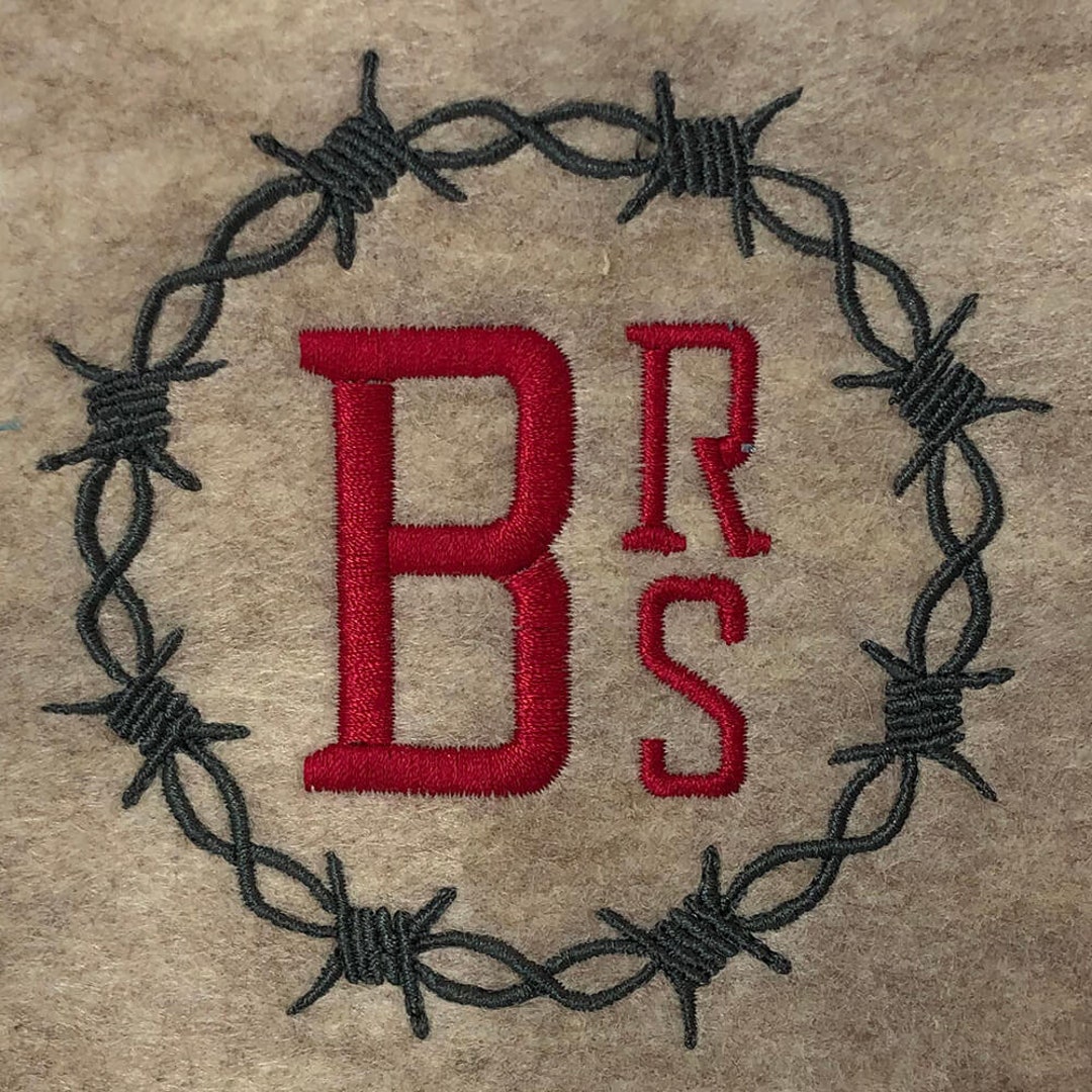 Barbed Wire Wreath DIGITAL Machine Embroidery Design - a Cute Western ...