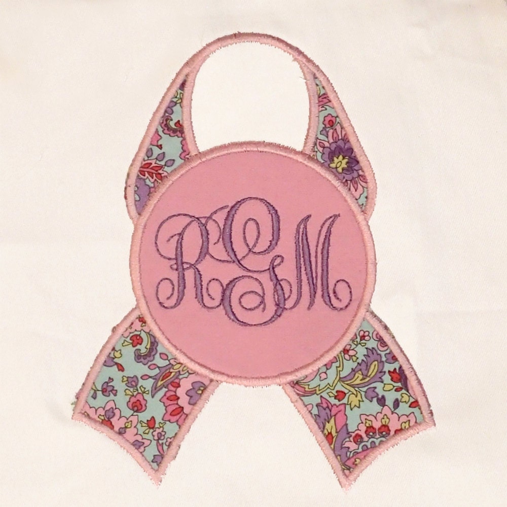 Pink Breast Cancer Awareness Ribbon With Blank Circle for - Etsy