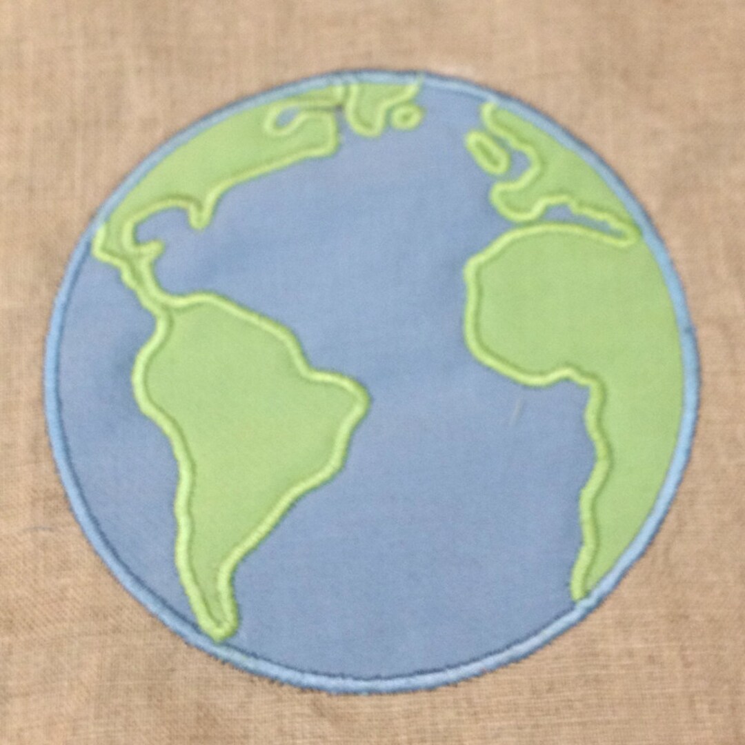 Earth (globe) Applique Design in Three Sizes Perfect for Earth Day to ...