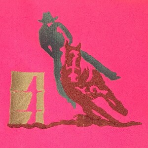 Cowboy on Horse Barrel Racing Machine Embroidery Design. - Etsy