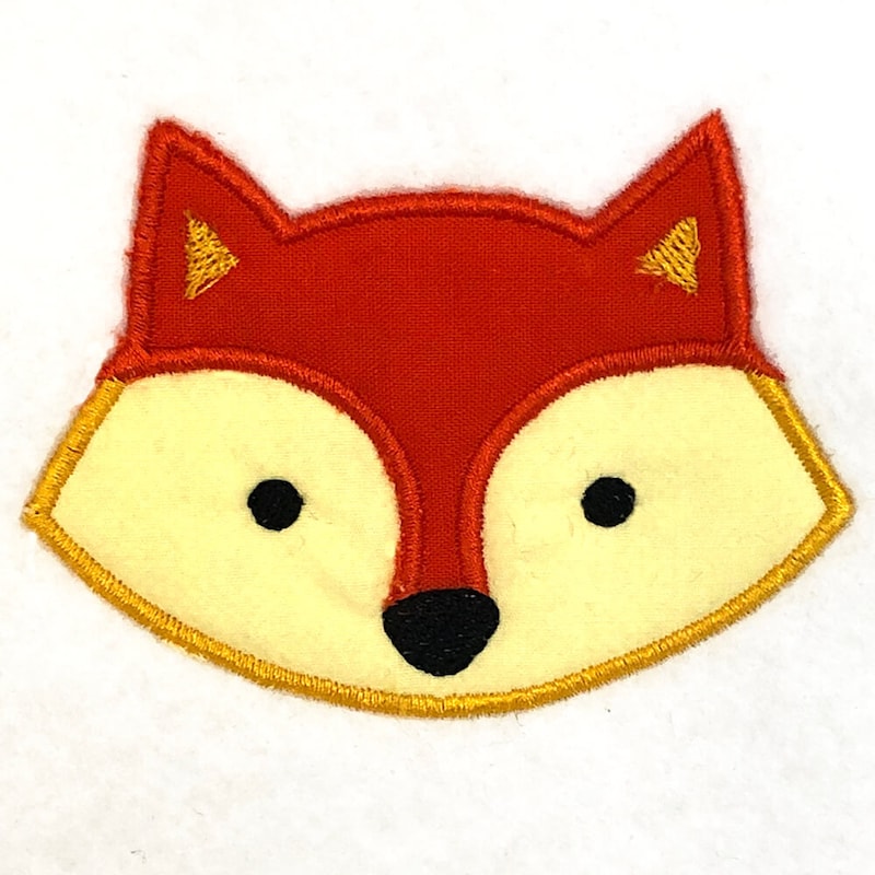Fox Applique Design - Etsy