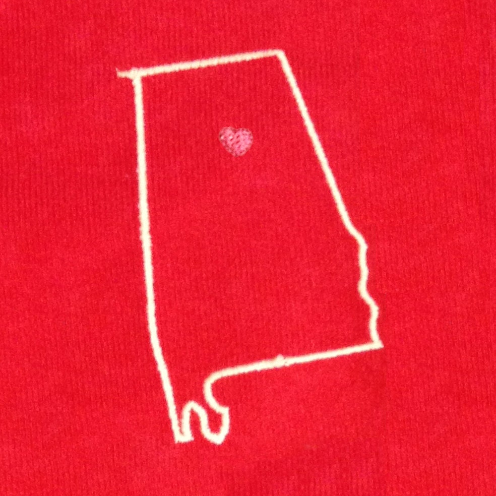 Alabama Appliqué and Embroidery Design. U.S. State Appliqué and ...