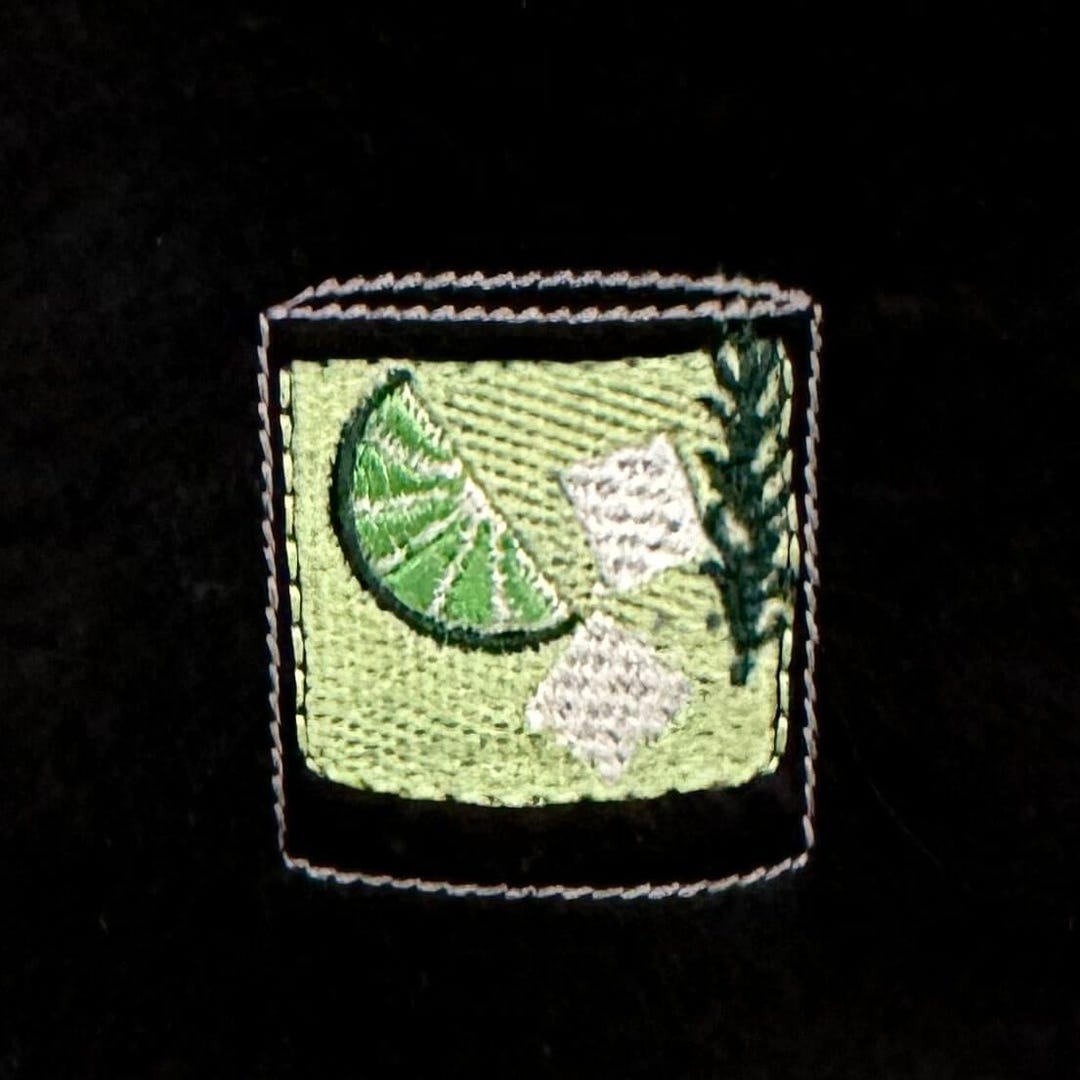 Gin and Tonic DIGITAL Machine Embroidery Design - a Fun Retro Cocktail ...