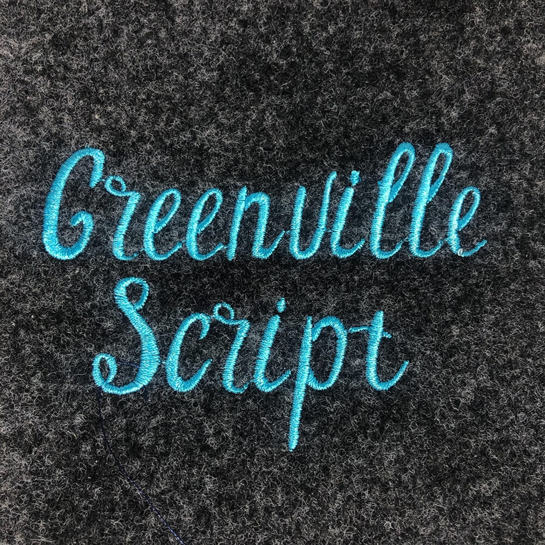 Greenville Script DIGITAL Machine Embroidery Font - BX Format Plus ...