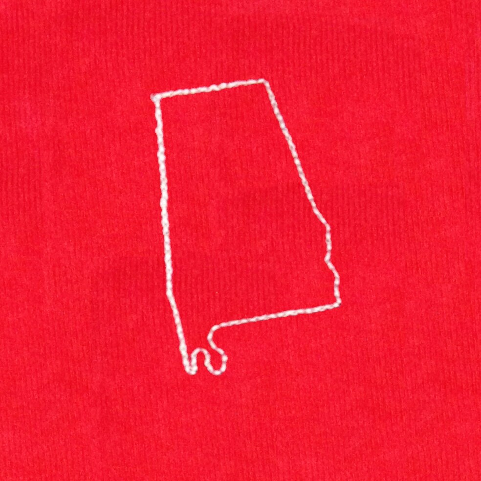 Alabama Appliqué and Embroidery Design. U.S. State Appliqué and ...